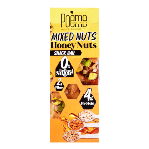 Mixed Nuts Honey Snack Bar 30g – Poème Chocolate
